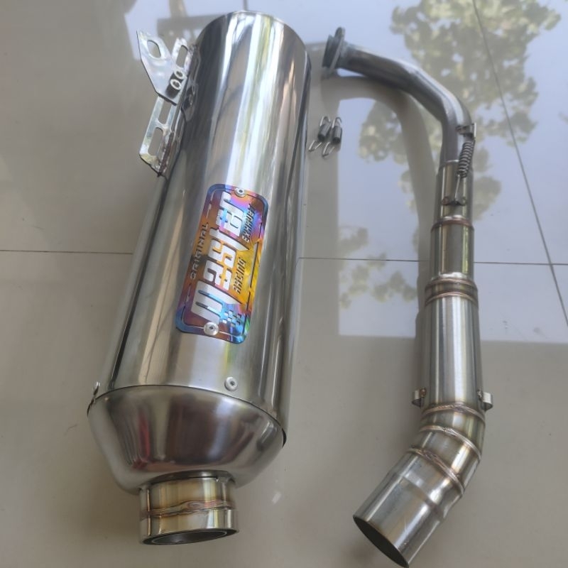 Jual KNALPOT STANDAR RACING MASTER JP NEW TITANIUM INLET 38MM FULL ...