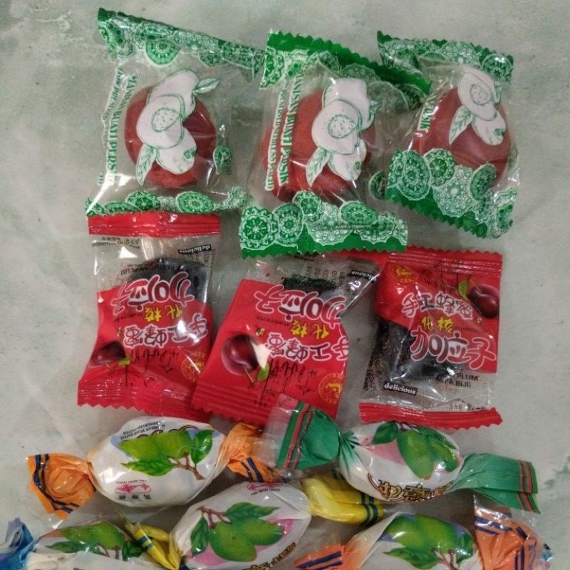 Jual Manisan buah persik plum zaitun olive ECER ECERAN SATUAN peach ...