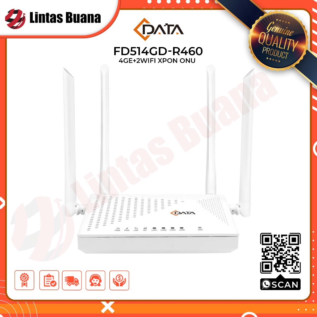 Jual C-DATA XPON ONU FD514GD-R460 4GE DUAL BAND WIFI GPON / EPON ONT ...