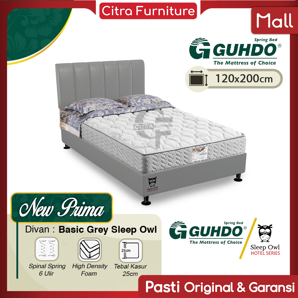 Jual Citra Furniture Guhdo Springbed New Prima 120x200x25 - Full set | Gudho Spring bed | Shopee ...