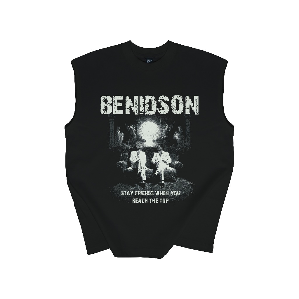 Jual Benidson Singlet Sleeveless Oversized Tshirt Hitam Stay Friends ...