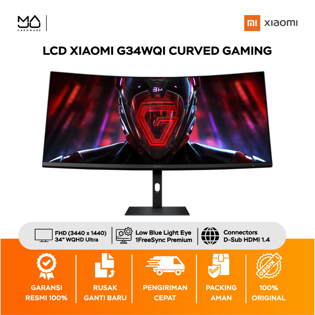 Jual Monitor Xiaomi Curved Gaming Monitor G34WQi | Ultra WQHD ...