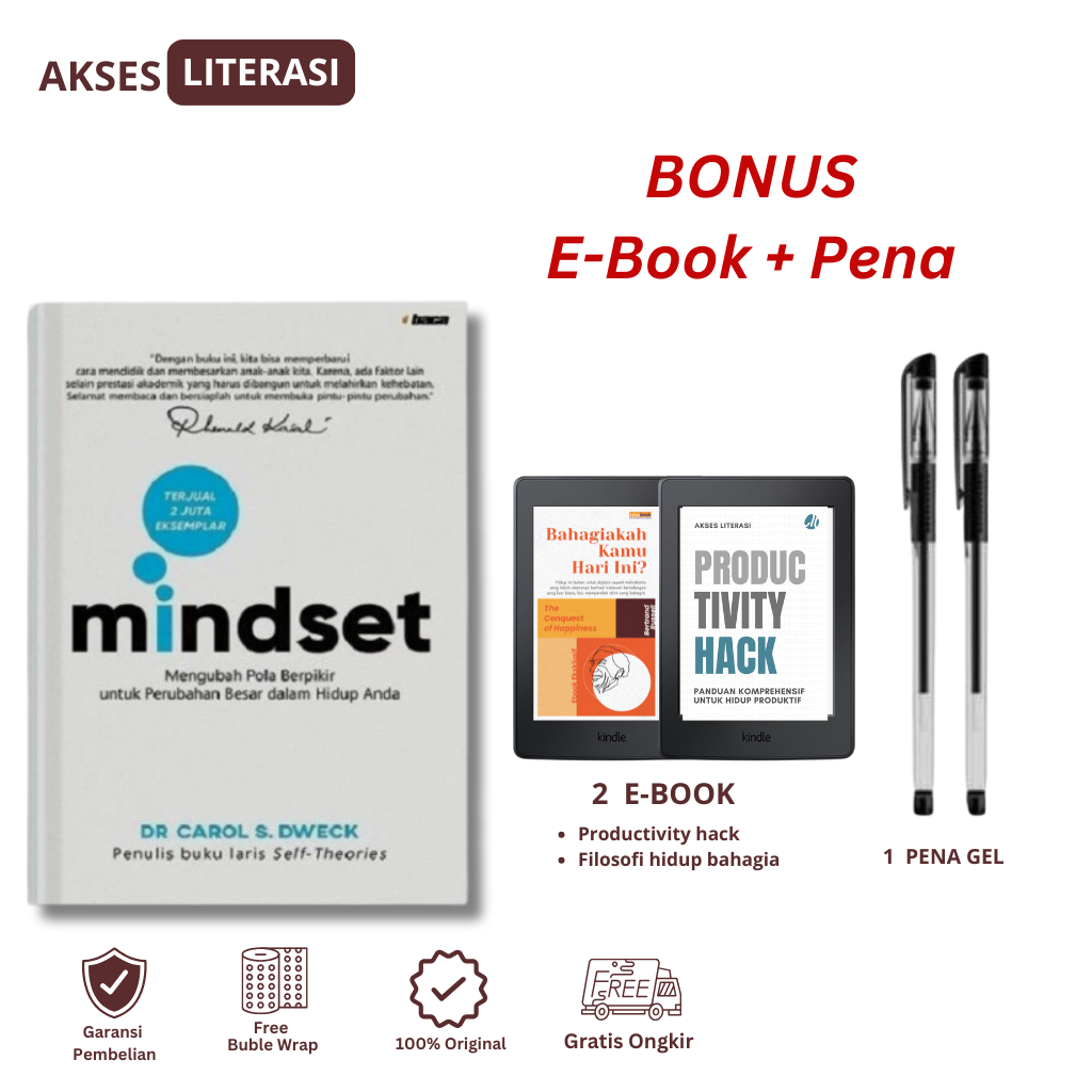 Jual [HARD COVER] Buku Mindset [Mengubah pola berfikir untuk perubahan besar dalam hidup Anda ...