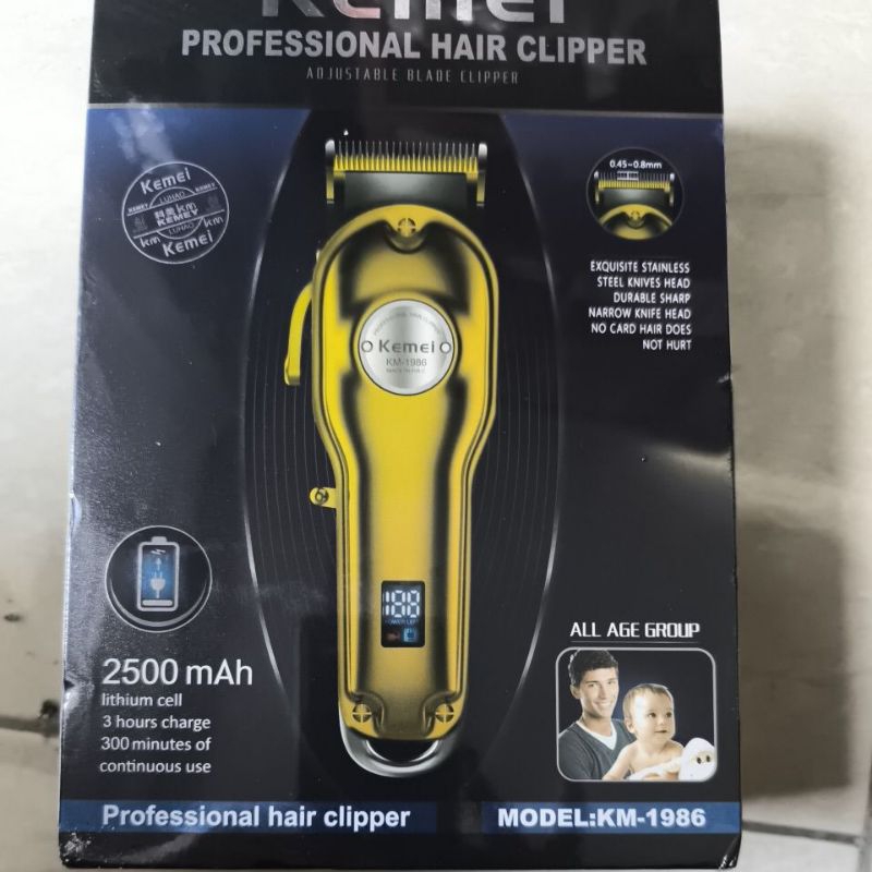 Jual KEMEI PROFESIONAL HAIR CLIPPER 1986 BODY METALS 1 PCS | Shopee ...