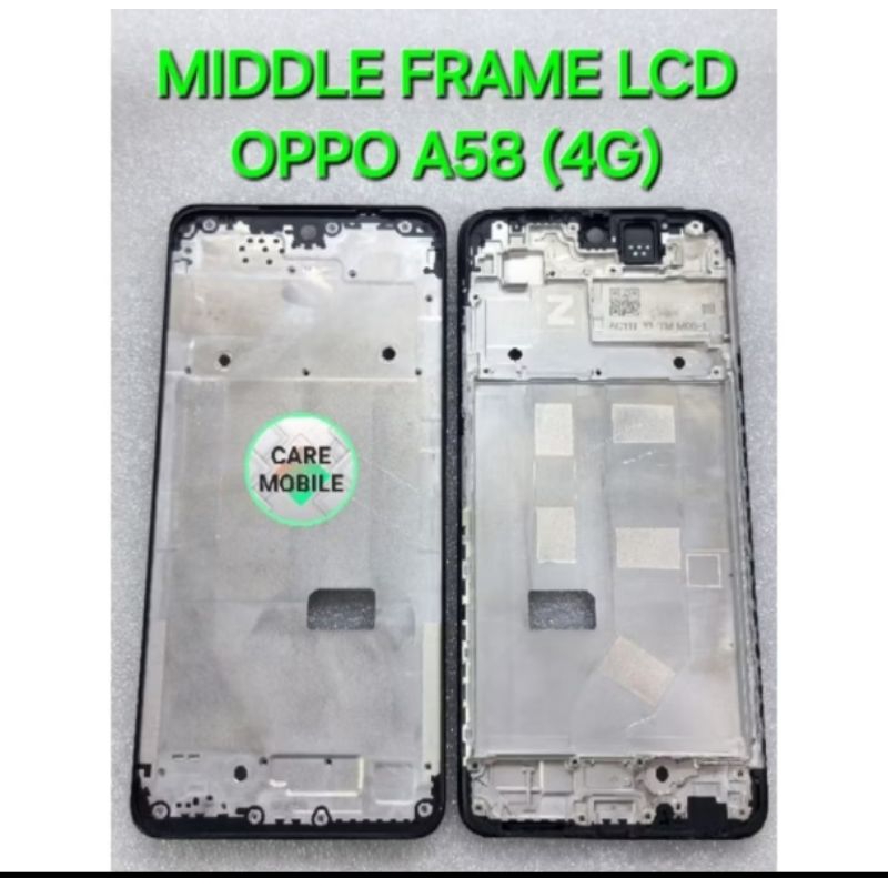 Jual frame lcd tatakan lcd tulang tengah middle Oppo a58 4g | Shopee ...
