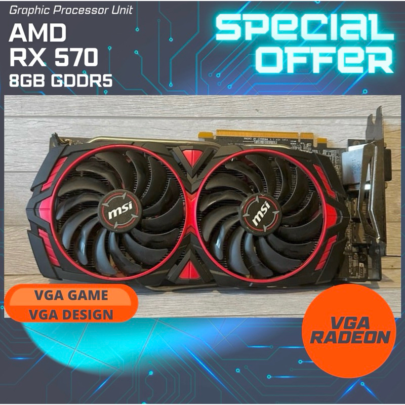 Jual Vga AMD dan PSU 550 80+ | Sapphire Radeon RX 570 8Gb | Memory/Ram ...