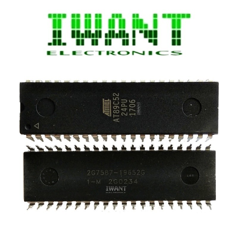 Jual 89C52 AT89C52 24PU ATMEL 89C52 DIP 40PIN 8-BIT MICROCONTROLLER ...