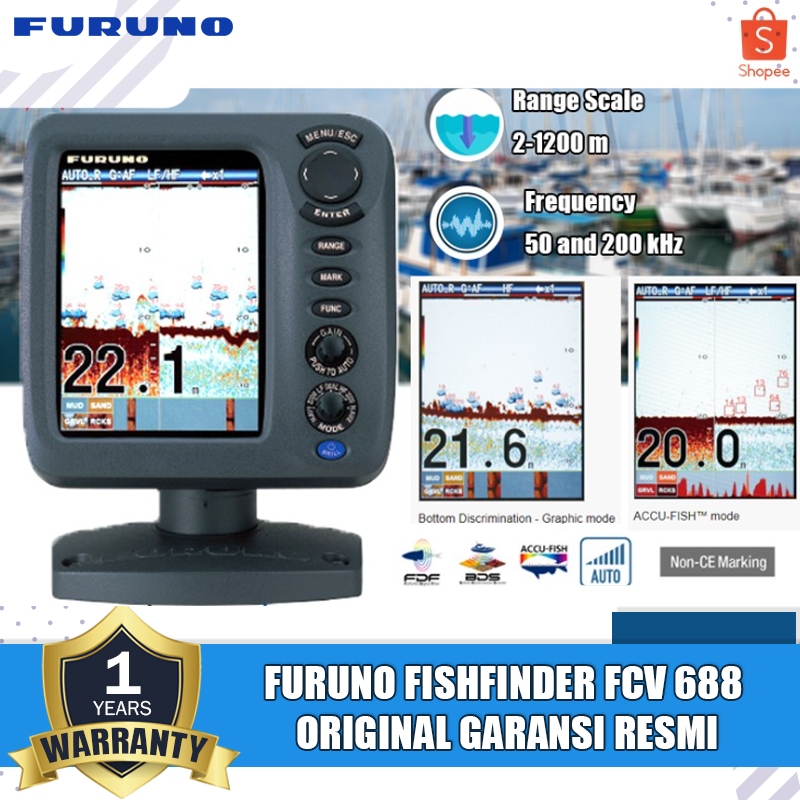 Jual FURUNO Fishfinder Fcv688 Fcv 688 Fcv-688 With Sonar Ikan 520-5psd Garansi Resmi Original ...