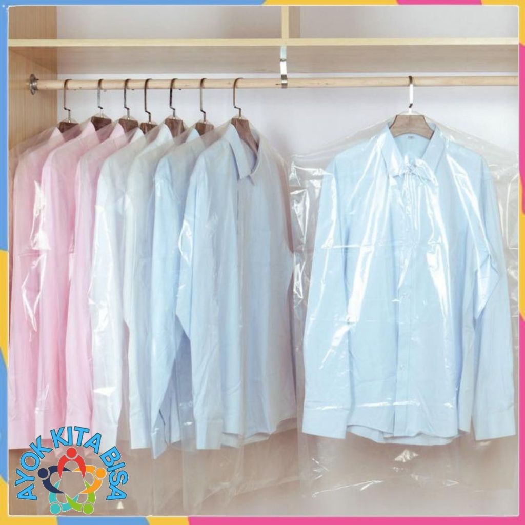 Jual AKB Cover Baju Transparan Gantungan Anti Debu Pelindung Pakaian ...