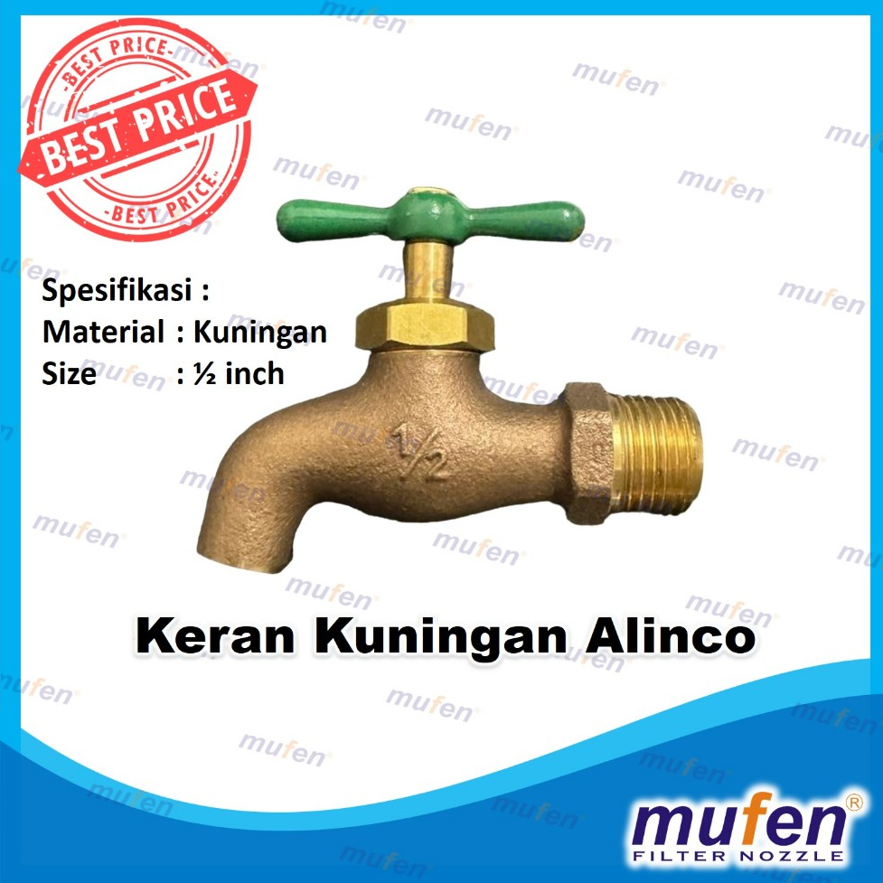 Jual Kran Keran Air Kuningan 1/2" & 3/4" Alinco GROSIR CUCI GUDANG ...