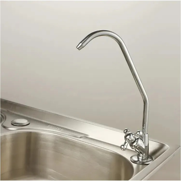 Jual Fitting RO Faucet - Kran RO 1/4" Kran Angsa Konektor Stop Kran ...