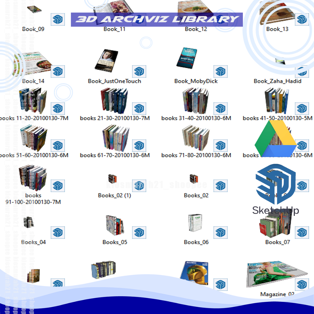 Jual 56 Books Sketchup Model Asset Library | Shopee Indonesia