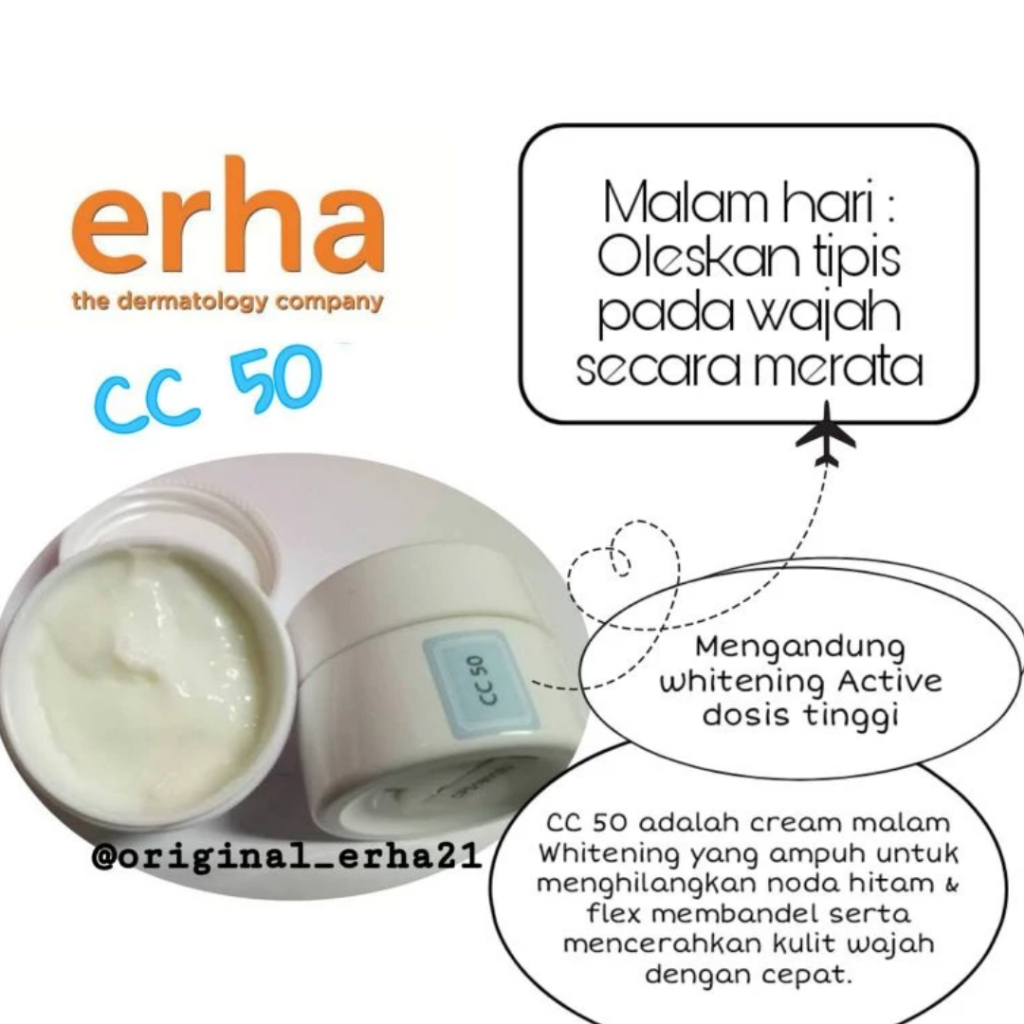 Jual cream malam erha CC 5 , CC 10 , CC 25 , CC 50 (correcttive cream ...
