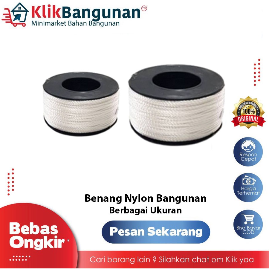 Jual BENANG NILON BANGUNAN / BENANG NYLON BANGUNAN / BENANG | Shopee ...