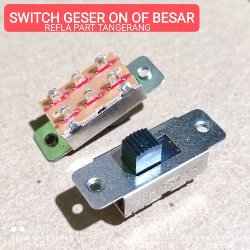 Jual SLIDE SWITCH GESER 2x3 6PIN ON - OF BESAR | Shopee Indonesia