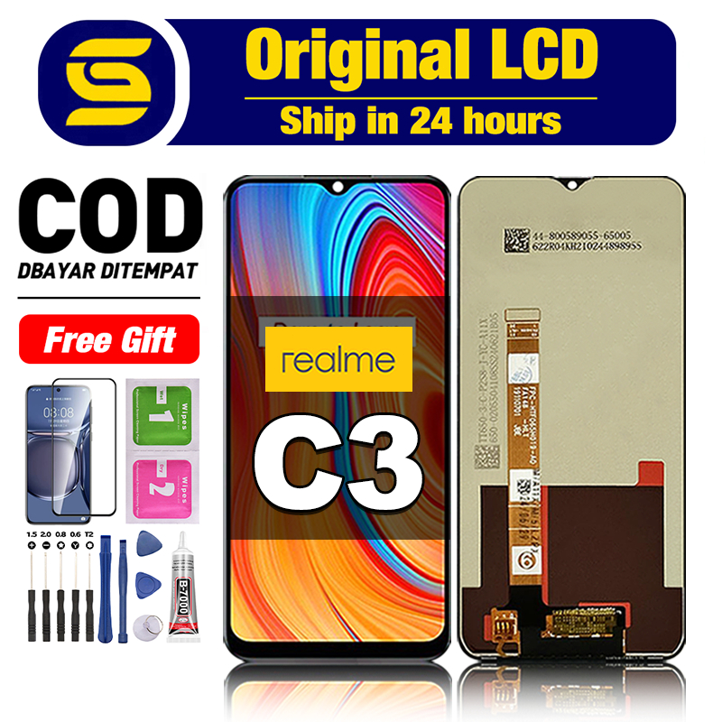 Jual LCD Realme C3 Ori fullset asli touchscreen original 100% lcd For ...