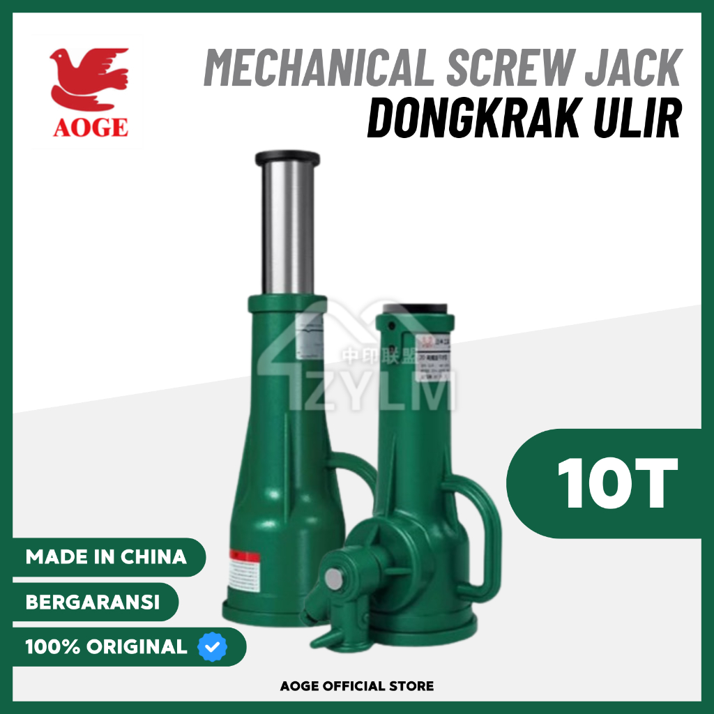 Jual AOGE Screw Jack 10 Ton - Dongkrak Ulir | Shopee Indonesia