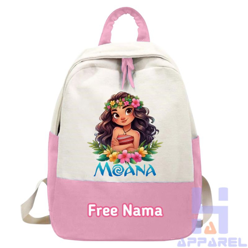 Jual TAS RANSEL ANAK MOANA PRINCESS DISNEY FREE NAMA | Shopee Indonesia