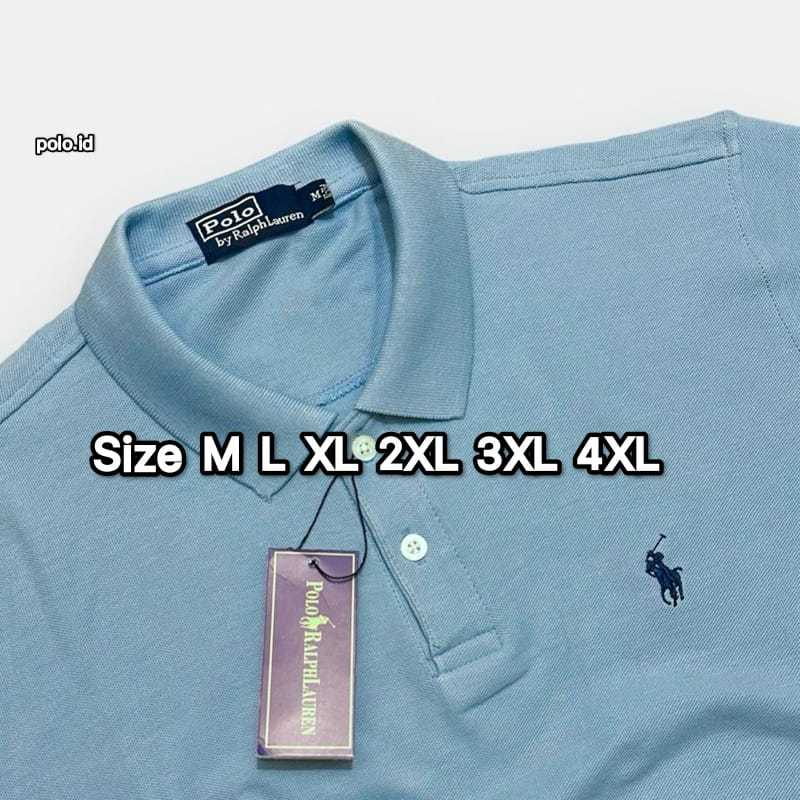 Jual Kaos Kerah Polo Pria Light blue | Branded Polo K*UDA Bordir terbaru/M L XL XXL/2XL XXXL/3XL ...
