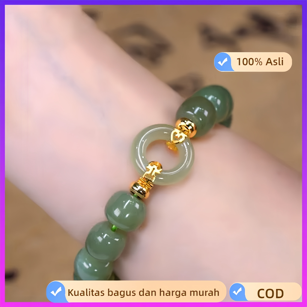 Jual Gelang Giok Hijau, Sederhana dan Elegan, Gelang Giok Wanita Gaya ...