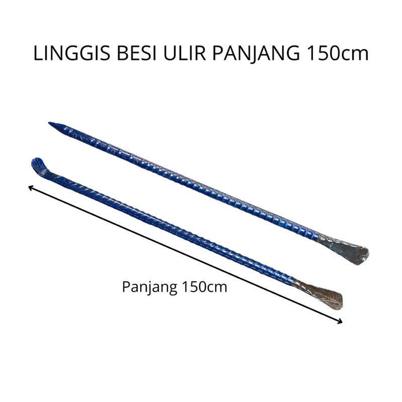 Jual linggis besi ulir 25mm/1dm panjang 1500cm(1.5 meter) | Shopee ...