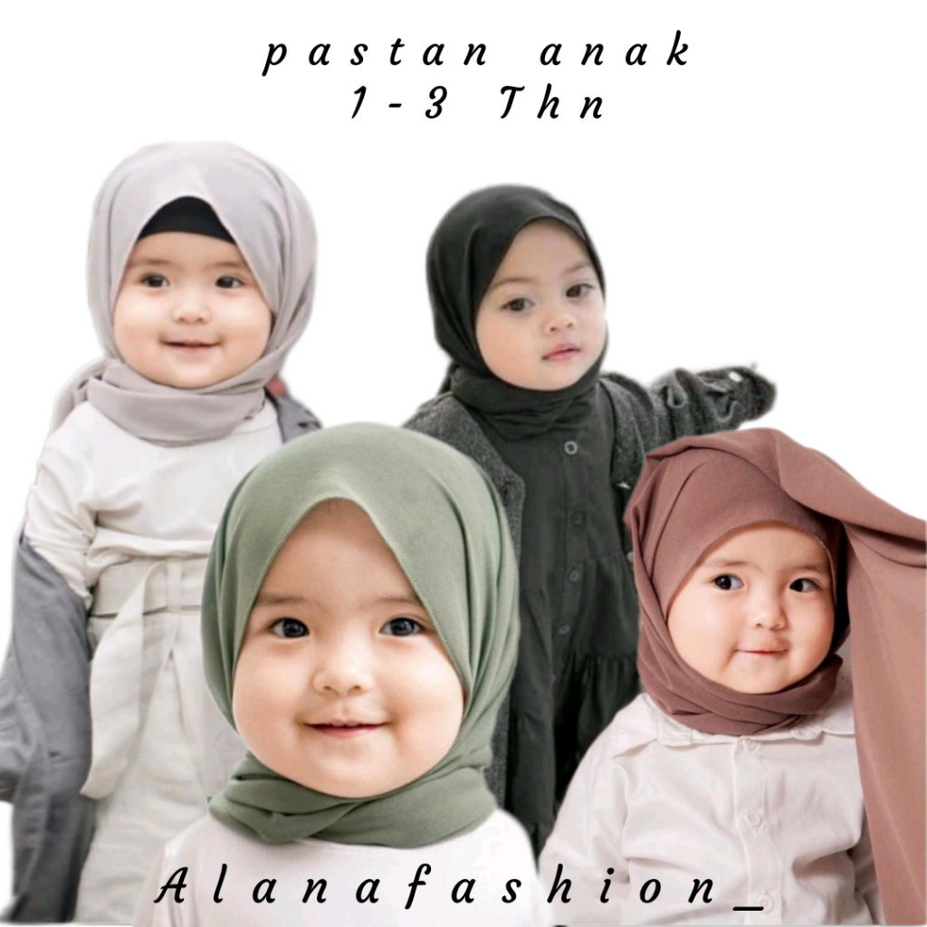 Jual Alanafashion PASHMINA Anak Bayi [1-3] Thn || Hijab PASTAN Karet ...