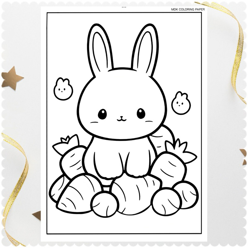 Jual MDK - Kertas Mewarnai KELINCI /RABBIT/BUNNY / Lembar & Kertas ...
