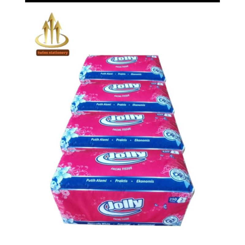 Jual tissu jolly 4 pack putih 250 sheet ketebalan 2 sheet | Shopee ...