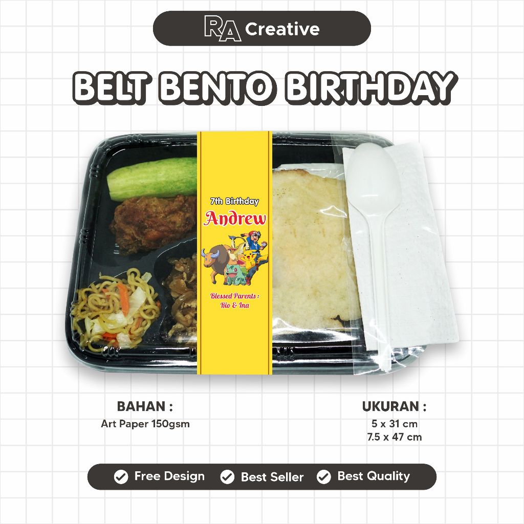 Jual Paper Belt Bento / Kotak Nasi Ultah / Pengikat Hampers / Belt ...