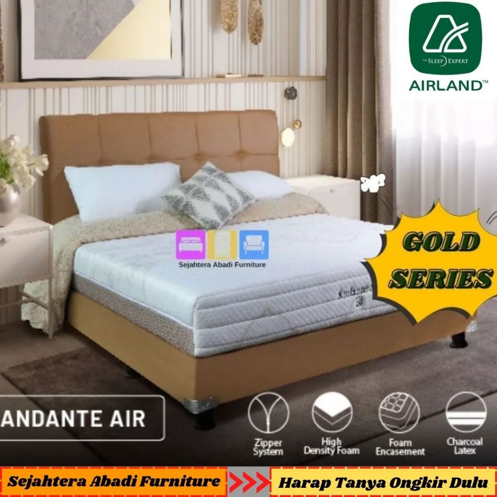 Jual Airland Spring Bed Kasur Full Natural latex Andante Air Spring Bed ...