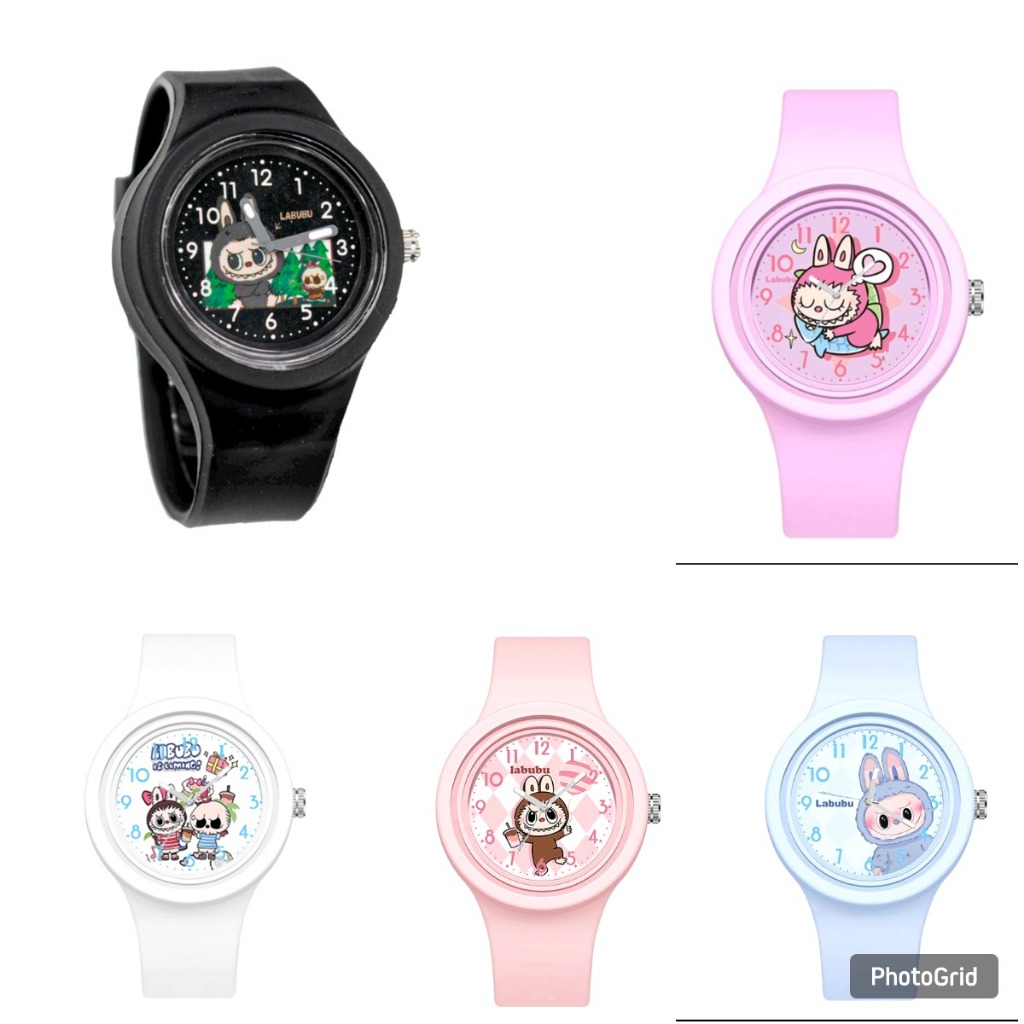 Jual Jam tangan wanita anak rubber karet LABUBU 10 varian warna model B ...