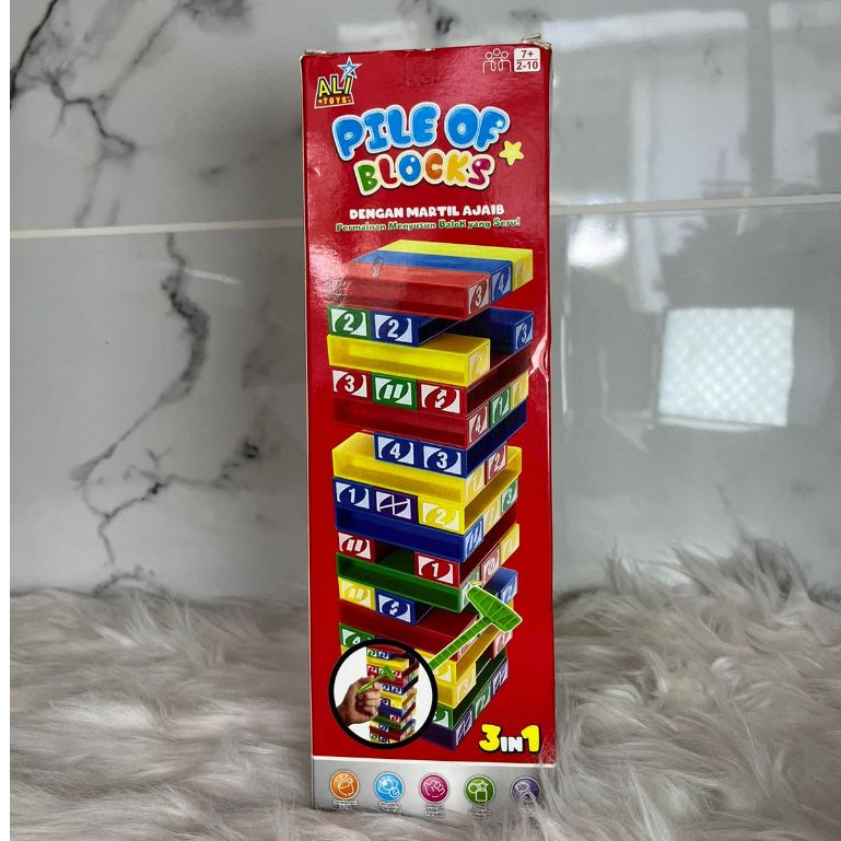Jual MAINAN STACKO PILE OF BLOCKS 3IN1 SUSUN TOWER BALOK PERMAINAN ANAK ...