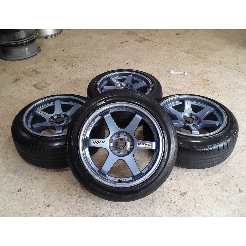 Jual VELG MOBIL BEKAS R16 BAUT 4 VOLK RAYS R16X7/8 H4X100/4X114 ET37 ...