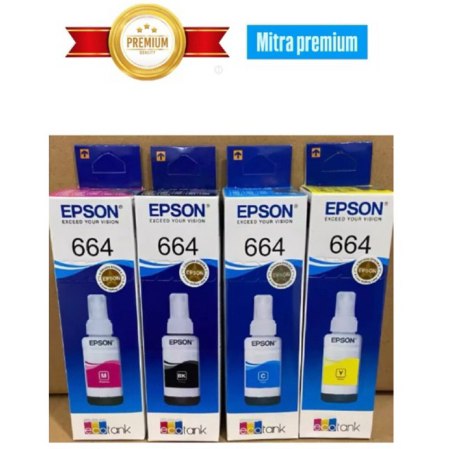 Jual TINTA EPSON PRINTER 664 PREMIUM L100 L110 L120 L121 L200 L210 L220 L300 L310 L330 L350 L360 ...