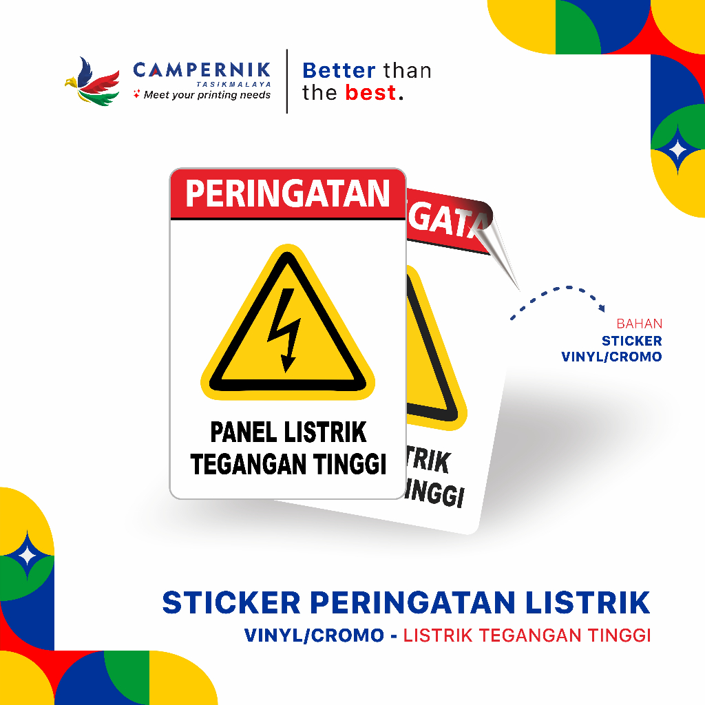 Jual STIKER PERINGATAN PANEL LISTRIK TEGANGAN TINGGI / PANEL LISTRIK ...