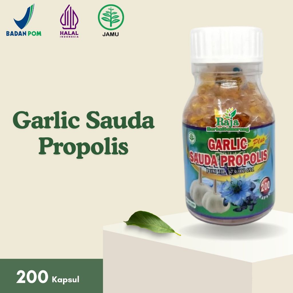 Jual Garic Sauda Plus Propolis | 200 Kapsul | BPOM Halal | 100% ...