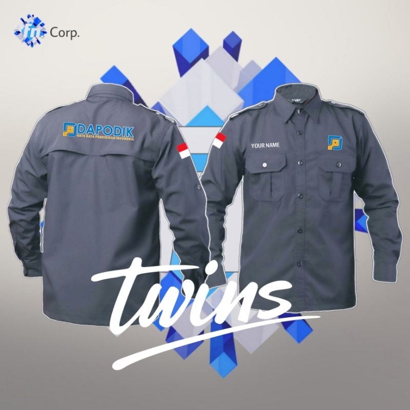 Jual KEMEJA PDH PDL LENGAN PANJANG DAPODIK OPERATOR SEKOLAH BISA CUSTOM ...