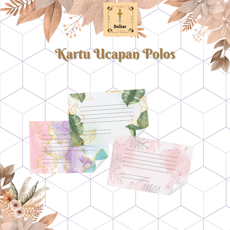 Jual Kartu & Sticker Ucapan Polos Thank You Card Stiker Greeting Card ...
