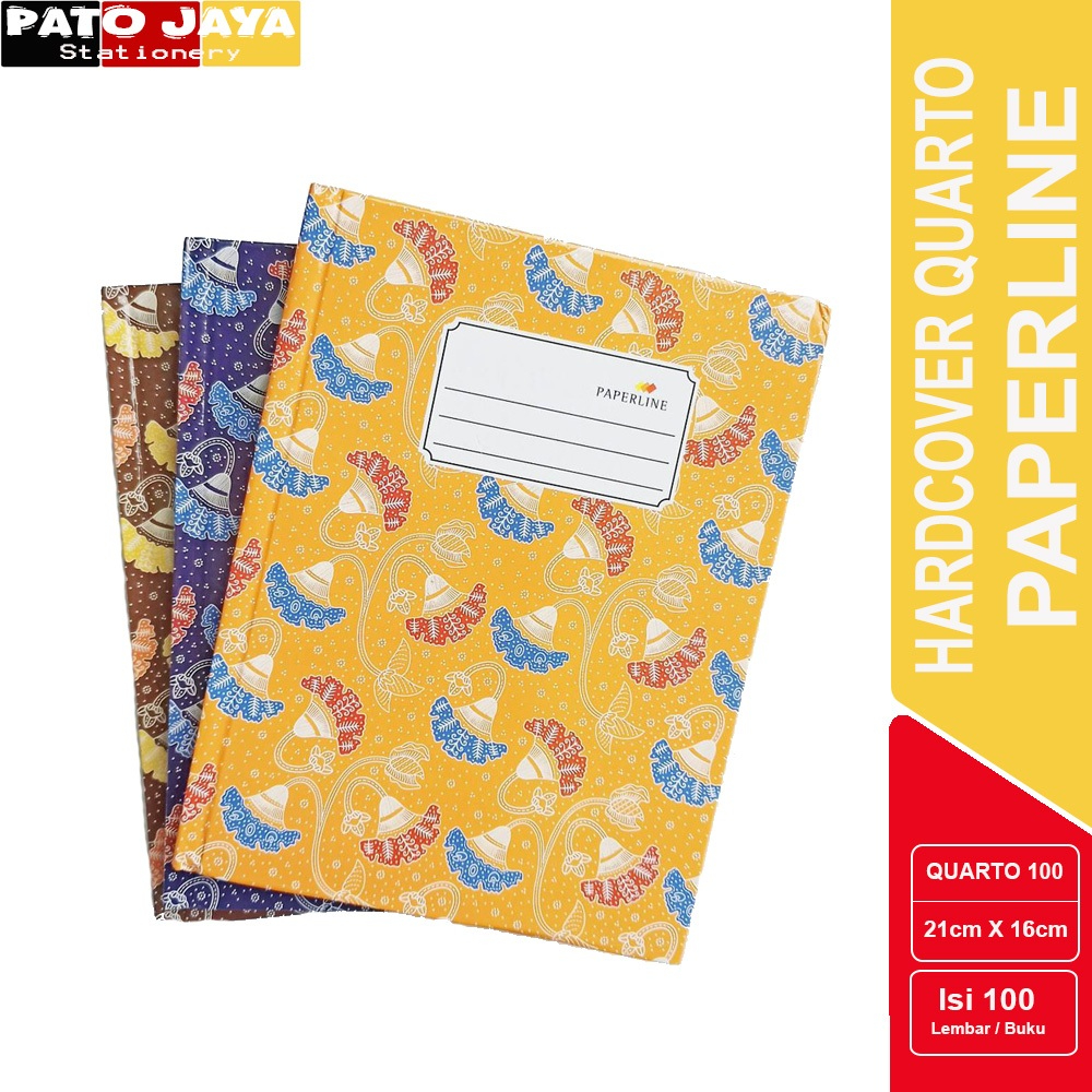 Jual BUKU TULIS HARDCOVER PAPERLINE QUARTO ISI 100 / BUKU KUARTO ISI ...