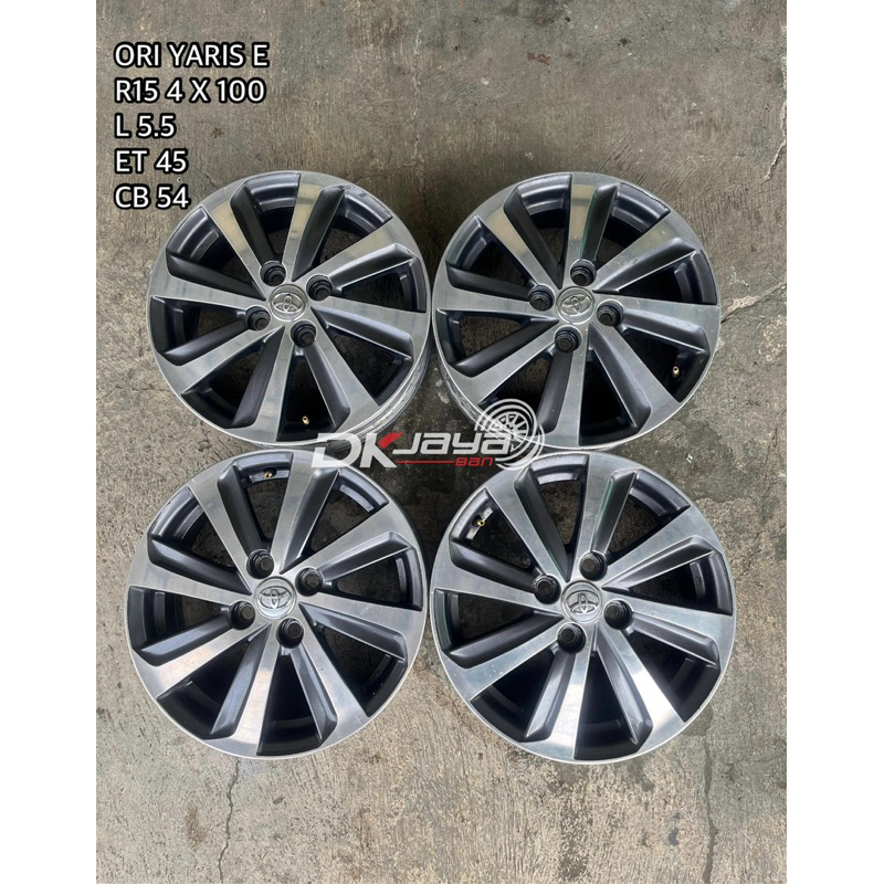 Jual VELG ORI YARIS E R15 4 X 100 (HARGA UNTUK 4PCS VELG) | Shopee ...