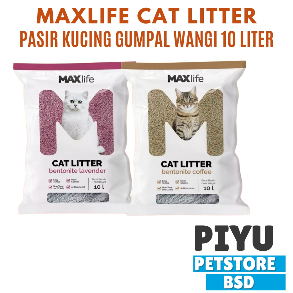 Jual Maxlife Cat Litter Pasir Kucing Gumpal Wangi Max Life 10 Liter ...