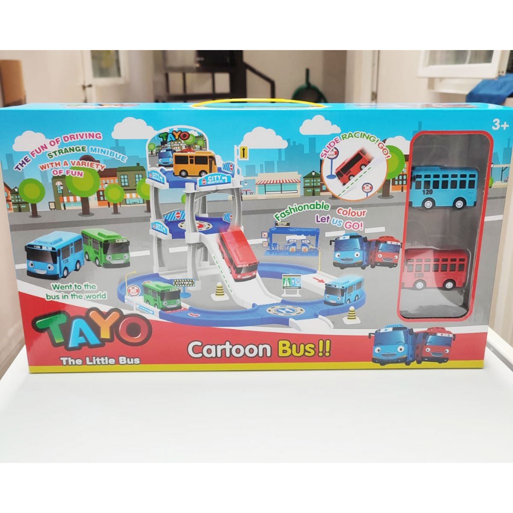 Jual Mainan Anak Mobil Track Parkir Bus Bis Tayo tayoo cartoon Bus Kado Hadiah Ulang Tahun Anak ...