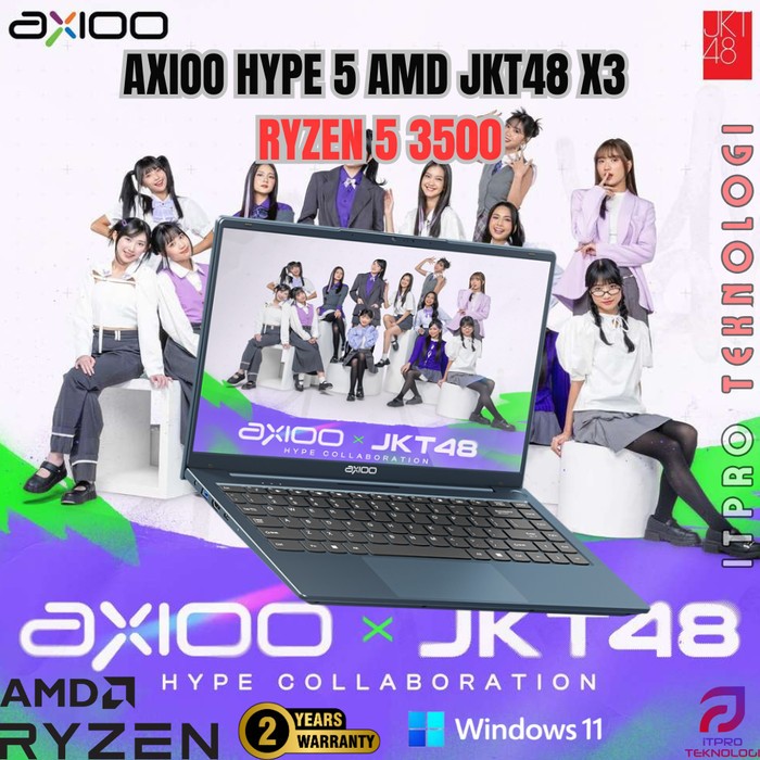 Jual AXIOO HYPE 5 AMD JKT48 X3 RYZEN 5 3500 8GB 256GB DOS | Shopee Indonesia