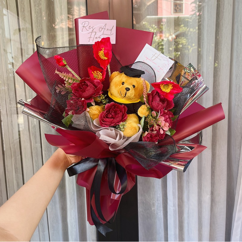 Jual Buket Boneka Wisuda Artificial Premium Flower Bouquet Hologram ...