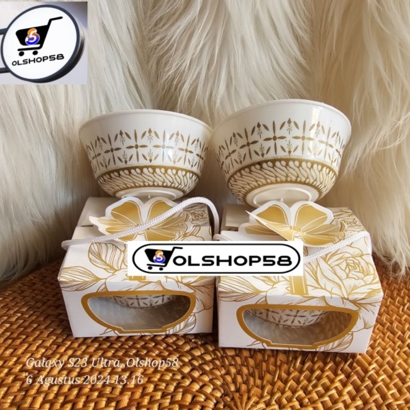 Jual ( ISI 50PCS ) MANGKOK BATIK KEMASAN BOX TERPISAH | Shopee Indonesia