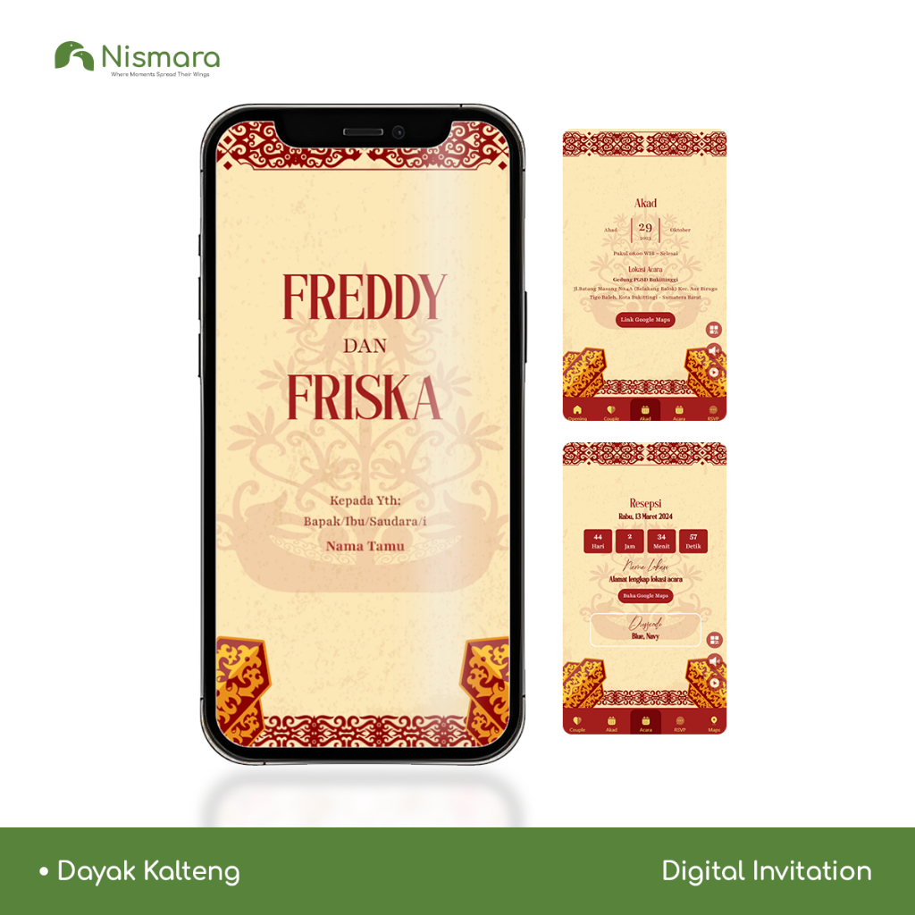Jual Dayak Kalteng - Nismara Wedding Digital Invitation | Wedding ...