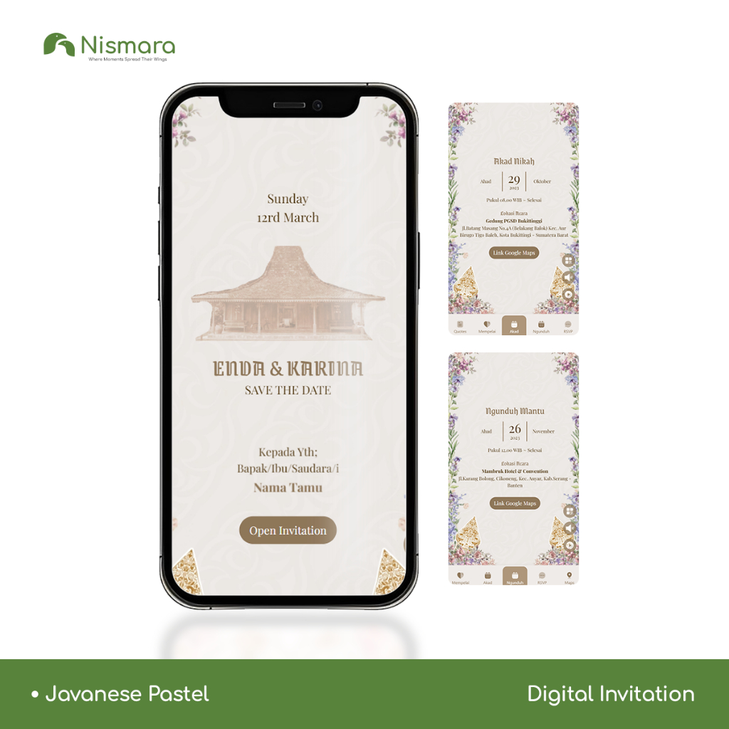 Jual Javanese Pastel - Nismara Wedding Digital Invitation | Wedding ...