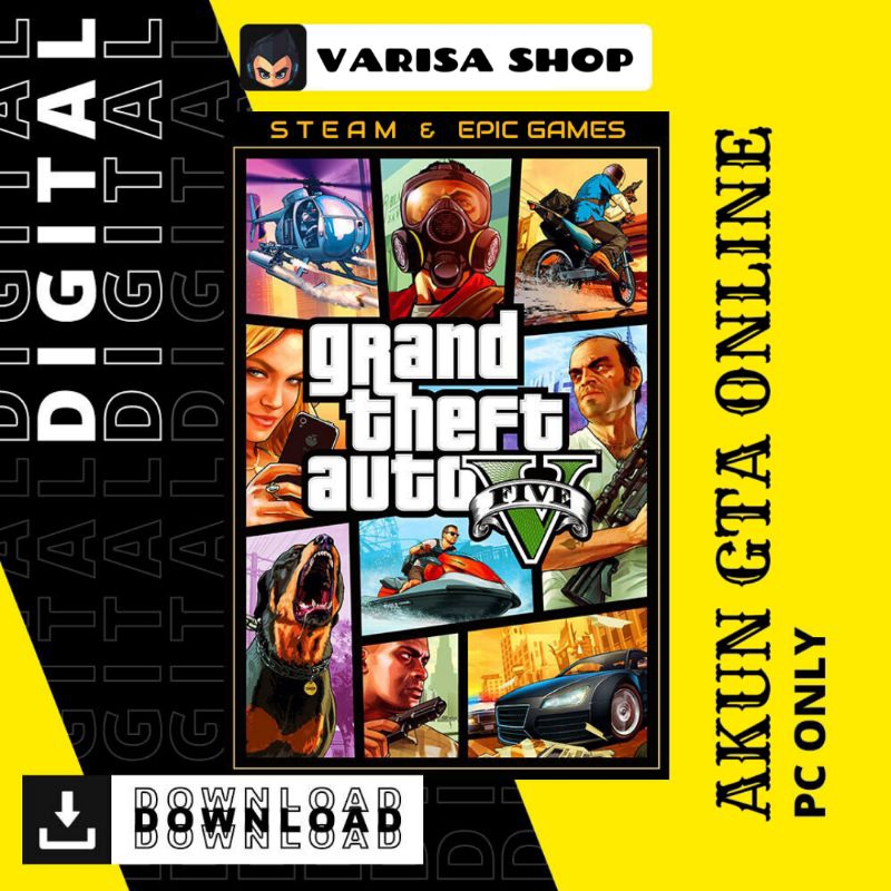 Jual Grand Theft Auto V ( GTA 5 ) PC Multiplayer Online | Shopee Indonesia
