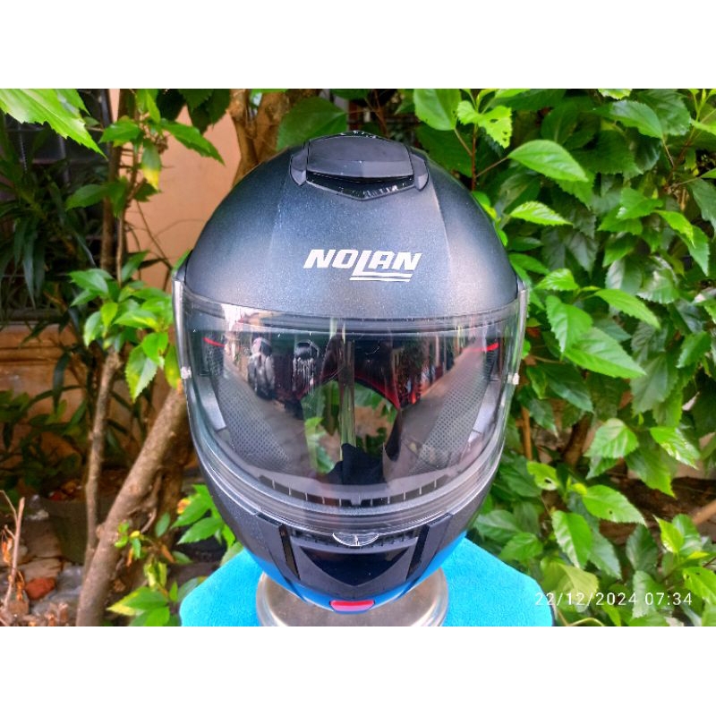 Jual Helm Half / Fullface Modular Flip Up Nolan N90-2 Black Graphite | Shopee Indonesia
