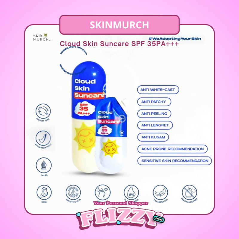 Jual FLIZZY.EXE | Skinmurch Cloud Skin Suncare SPF 35 PA+++ | Shopee ...